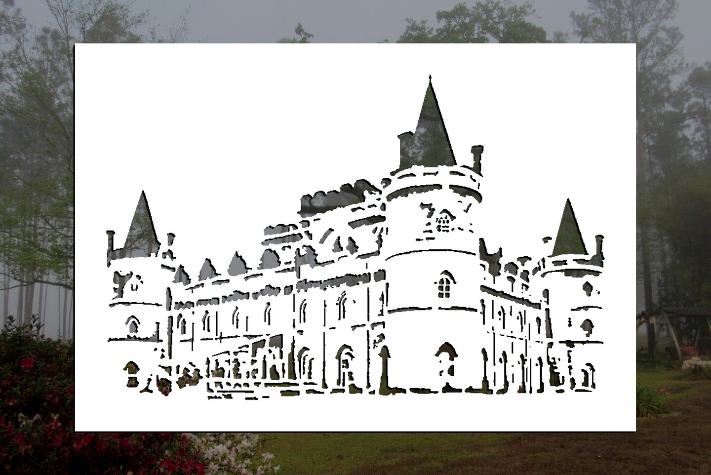 European Castle Reusable Stencil (Many Sizes) | MakerPlace by Michaels