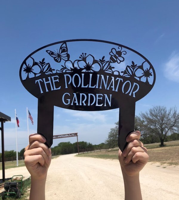 Personalized Metal Bee and Butterfly Pollinator Outdoor Garden Sign ...