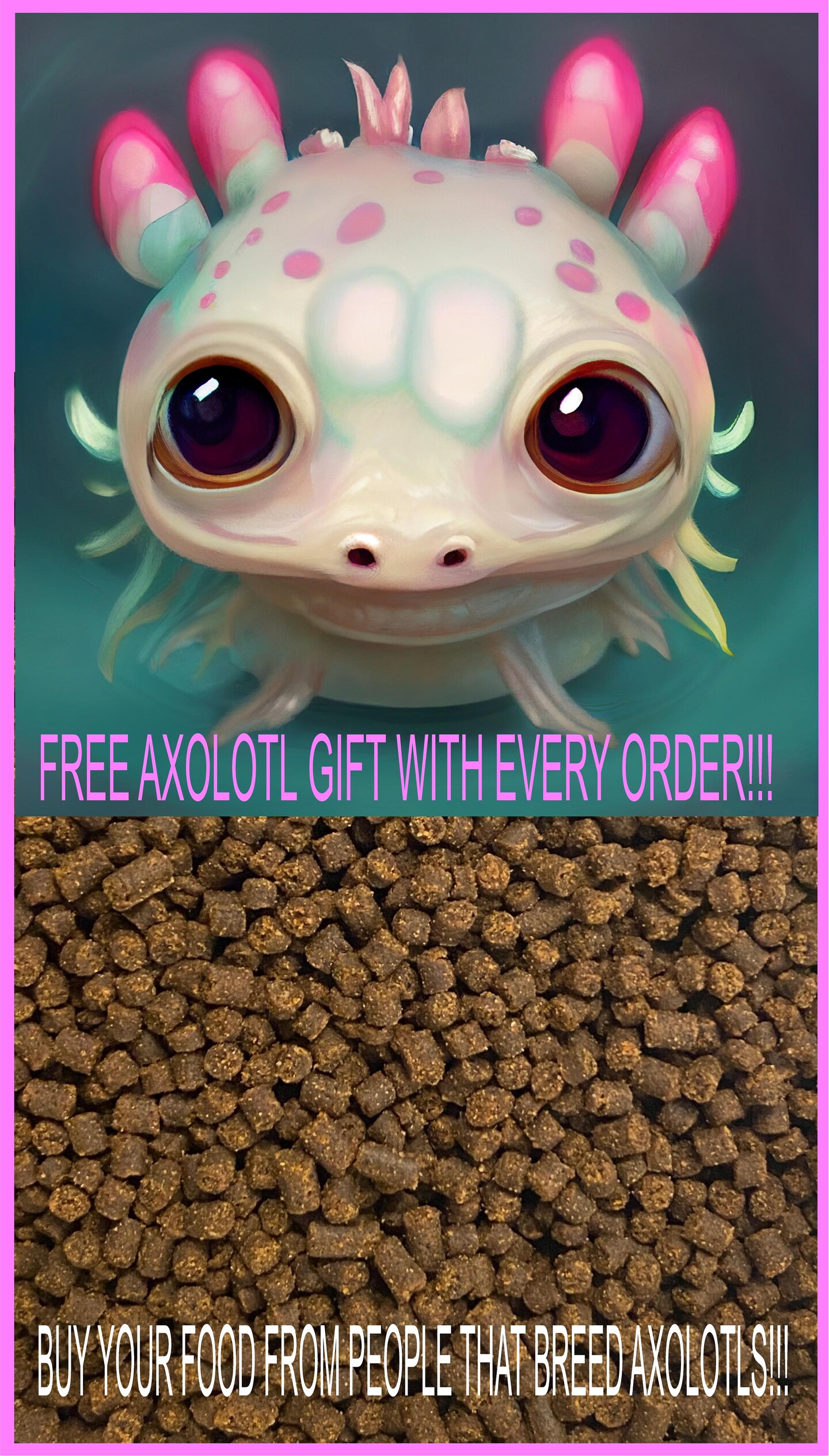 ABF JUVENILE AXOLOTL SOFT FOOD PELLETS 2.4mm,With Spirulina and Squid ...