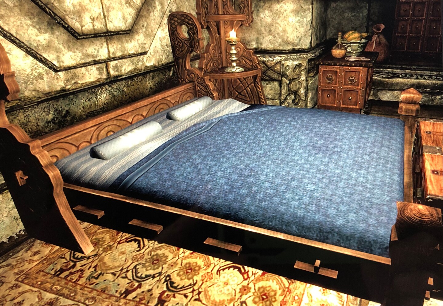 Dragon Motif Nordic Viking Headboard Inspired by Skyrim 48 x16 x MakerPlace by Michaels