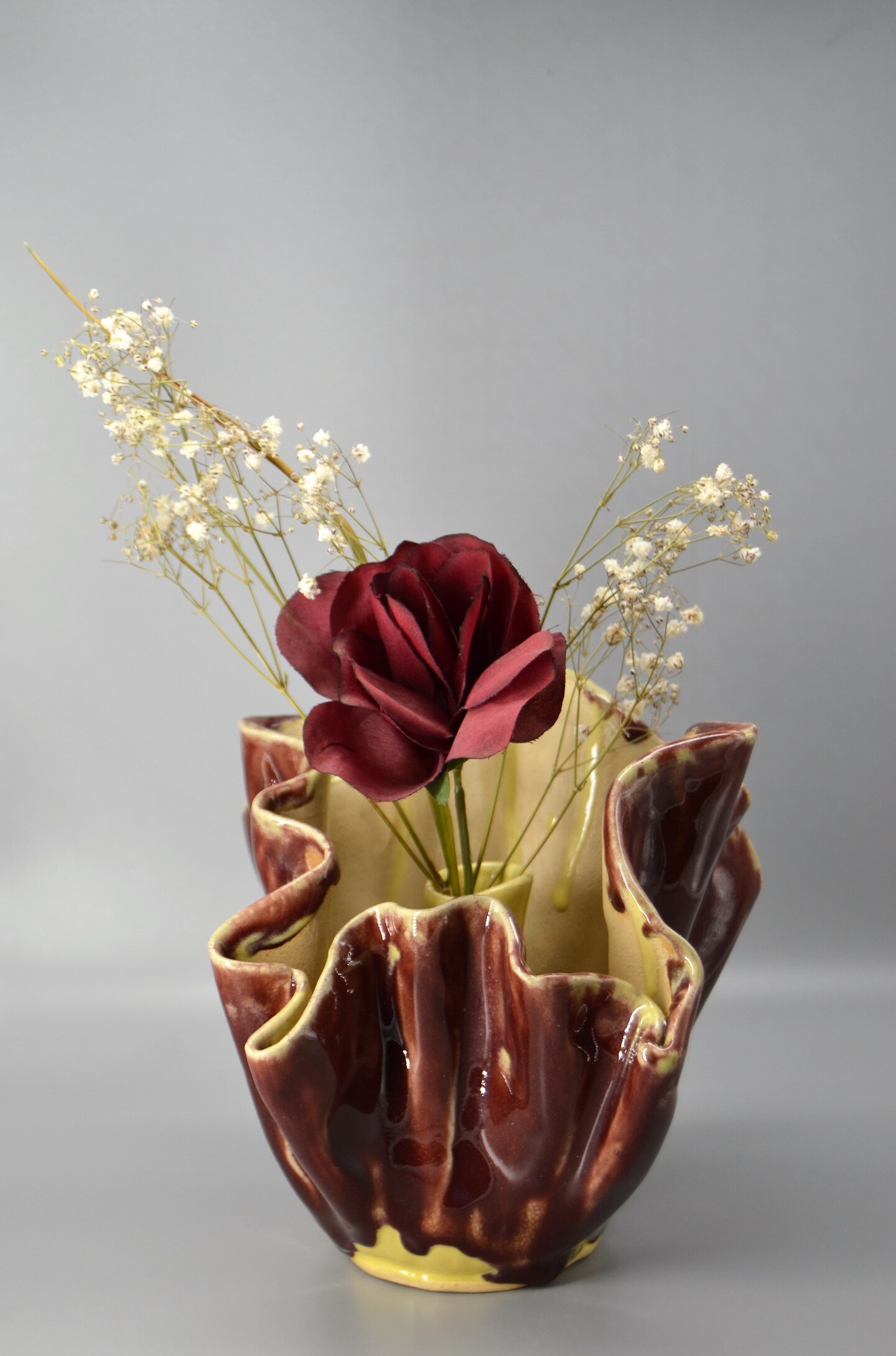 Handmade Drape and Bud Vase Set Stoneware Pottery | MakerPlace by Michaels