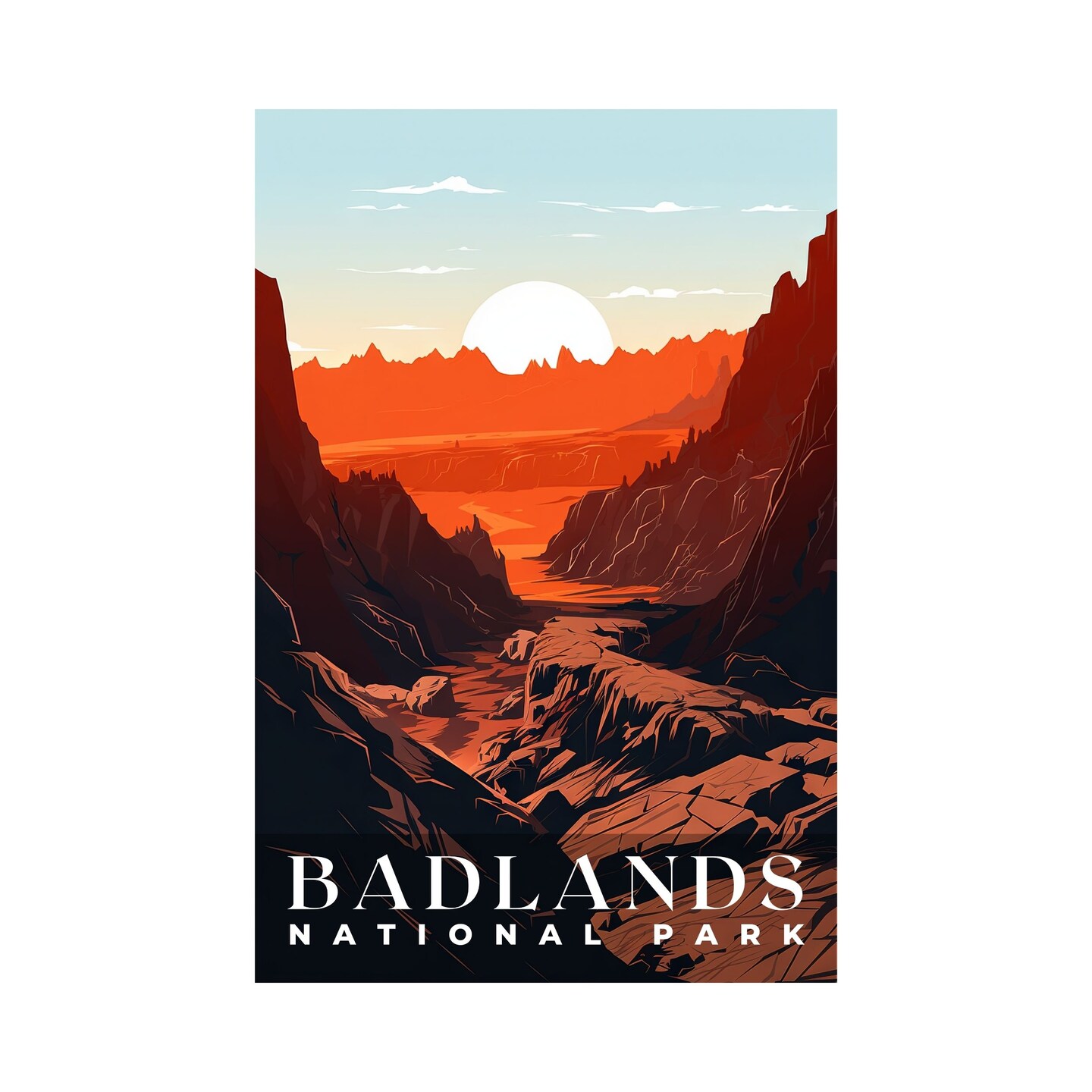 Badlands National Park Poster, Travel Art, Office Poster, Home Decor ...