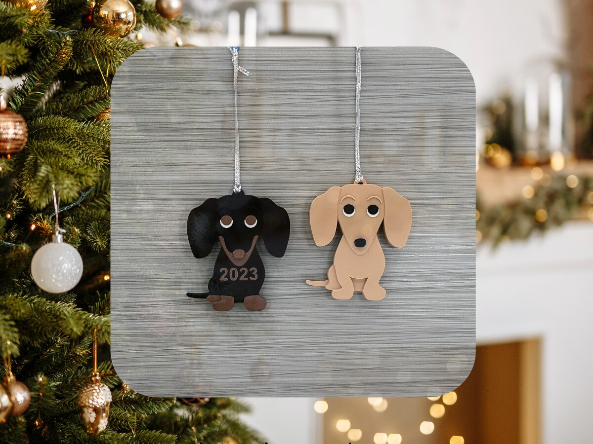 Dachshund Christmas Ornament available in multiple color patterns MakerPlace by Michaels