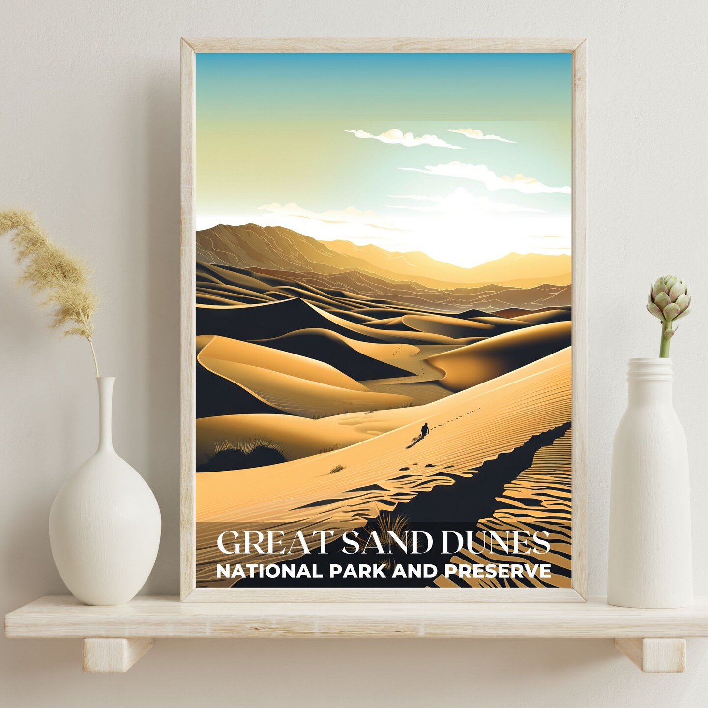 Great Sand Dunes National Park and Preserve Poster, Travel Art, Office ...