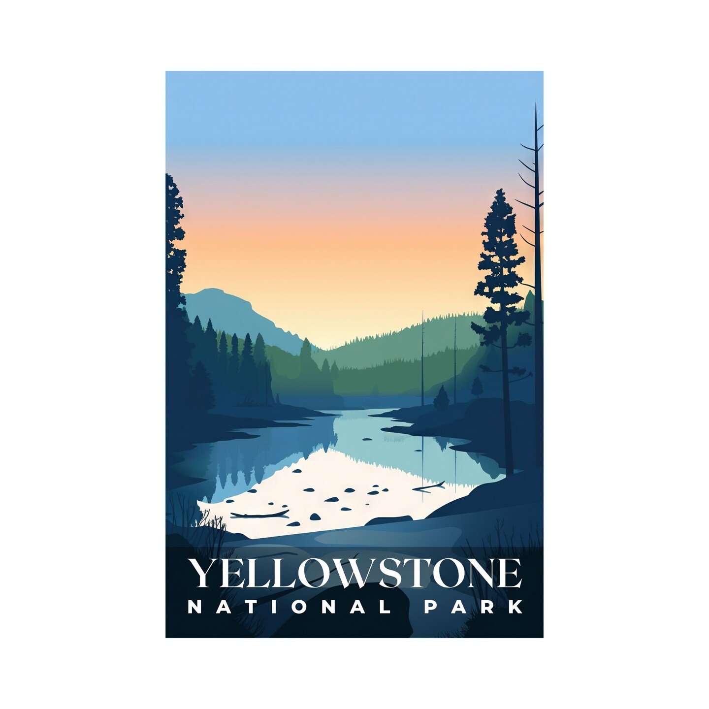 Yellowstone National Park Poster, Travel Art, Office Poster, Home Decor ...