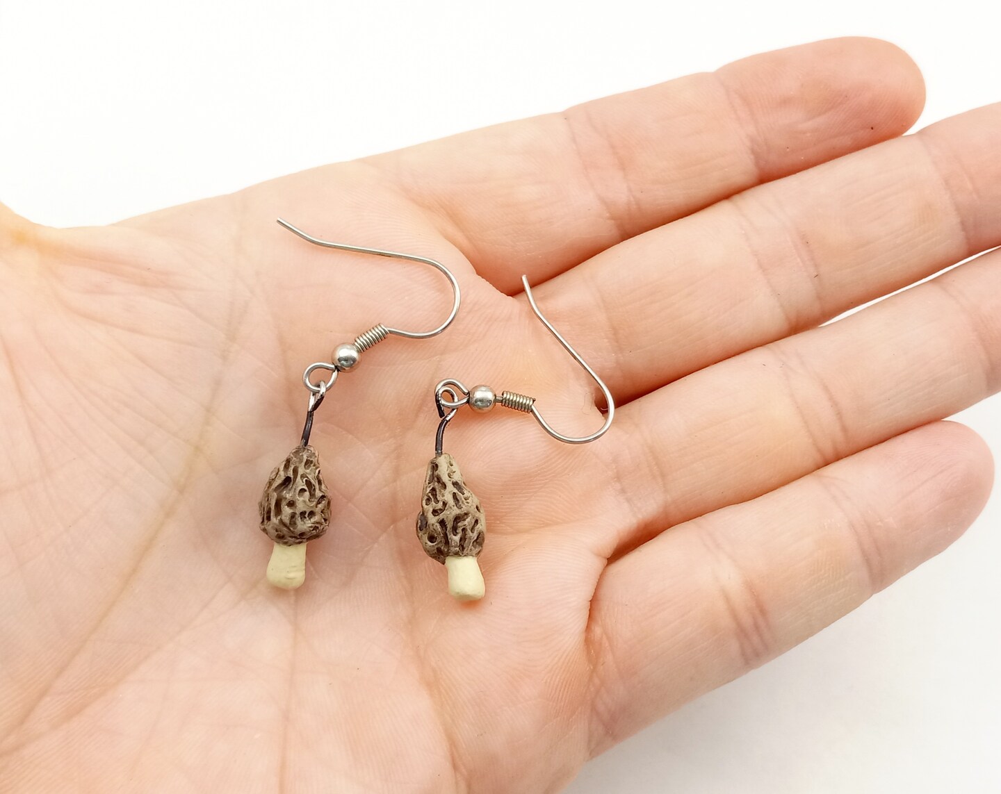 Morel mushroom earrings store