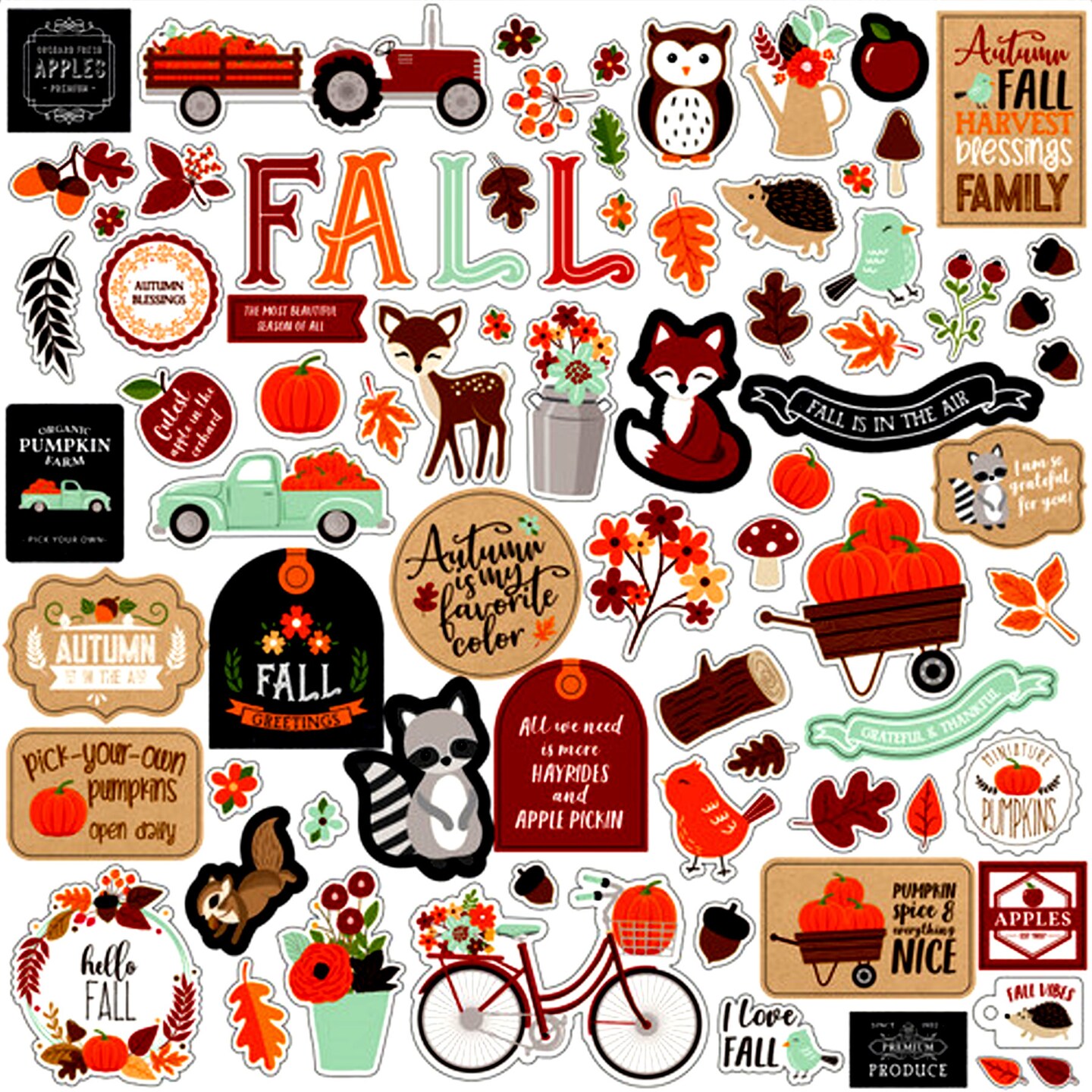 Echo Park My Favorite Fall 12 x 12 Cardstock Stickers | Michaels