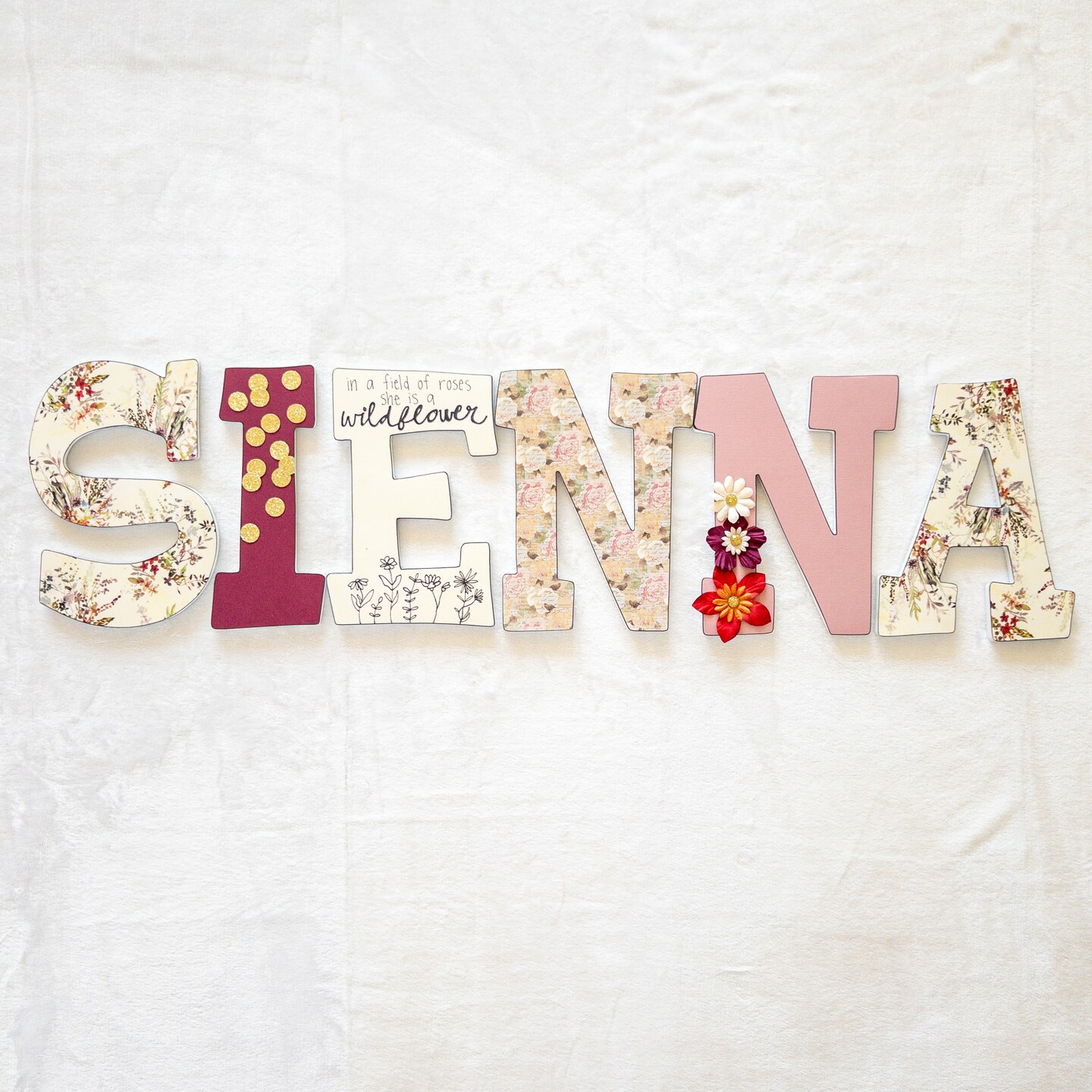 Wildflower Baby Bridgerton Custom Wood Letters | MakerPlace by Michaels