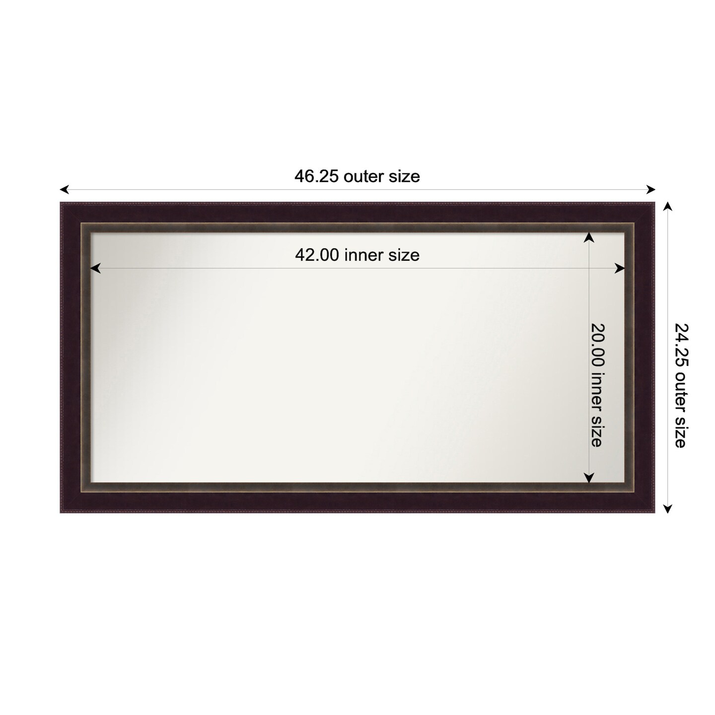 Signore Bronze Non-Beveled Custom Framed Bathroom Vanity Wall Mirror ...