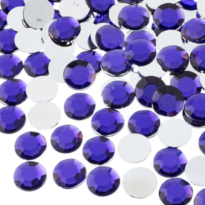 John Bead 12mm (SS50) Round Acrylic Flat Back Rhinestones, 400pcs ...