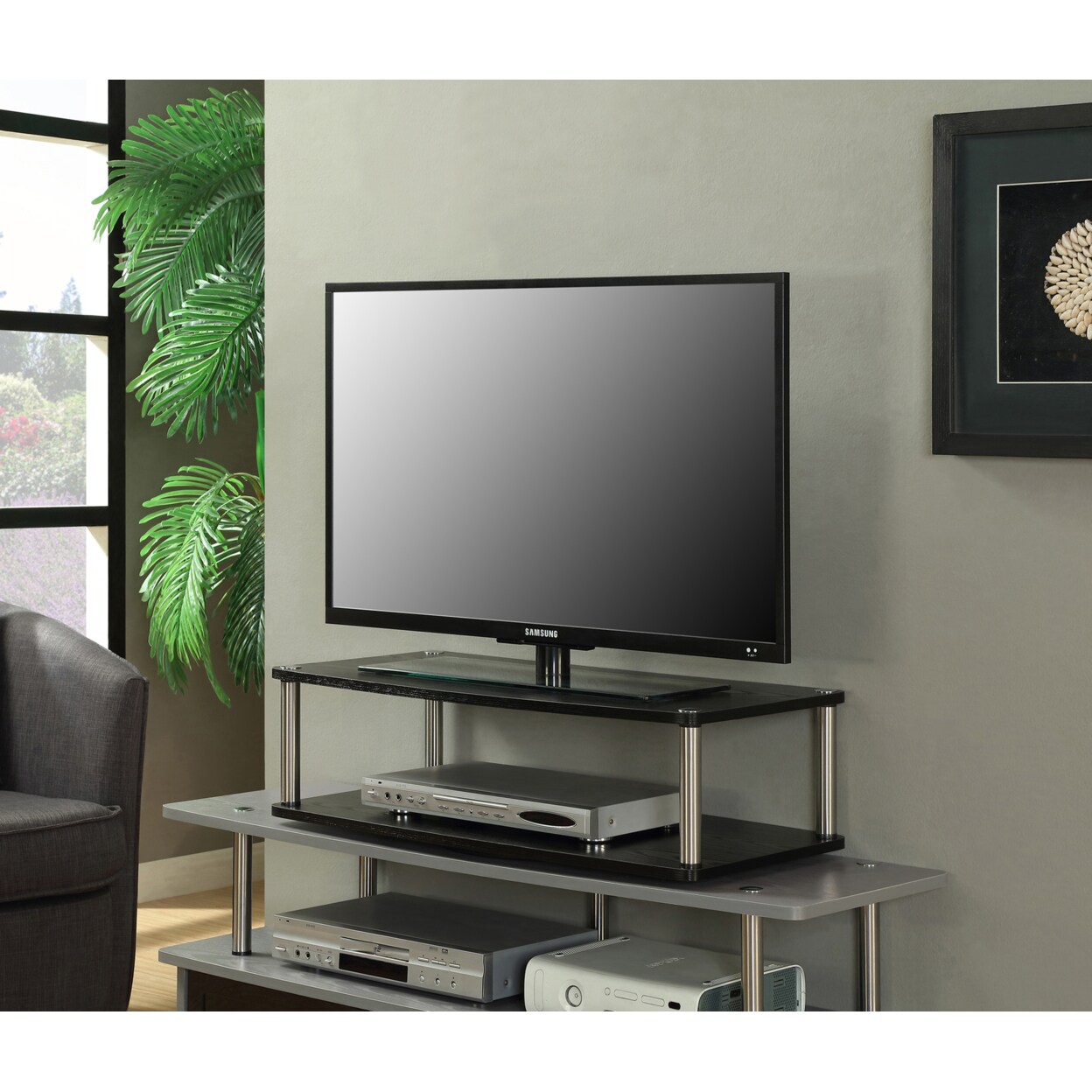Convenience Concepts Designs2Go XL Two Tier Swivel Riser, Black | Michaels