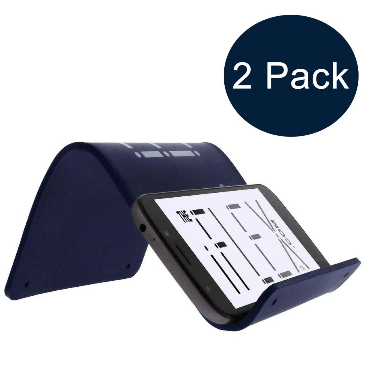 Iflex Universal Tablet Cell Phone Stand Dark Blue 2-Pack Flexible Non ...
