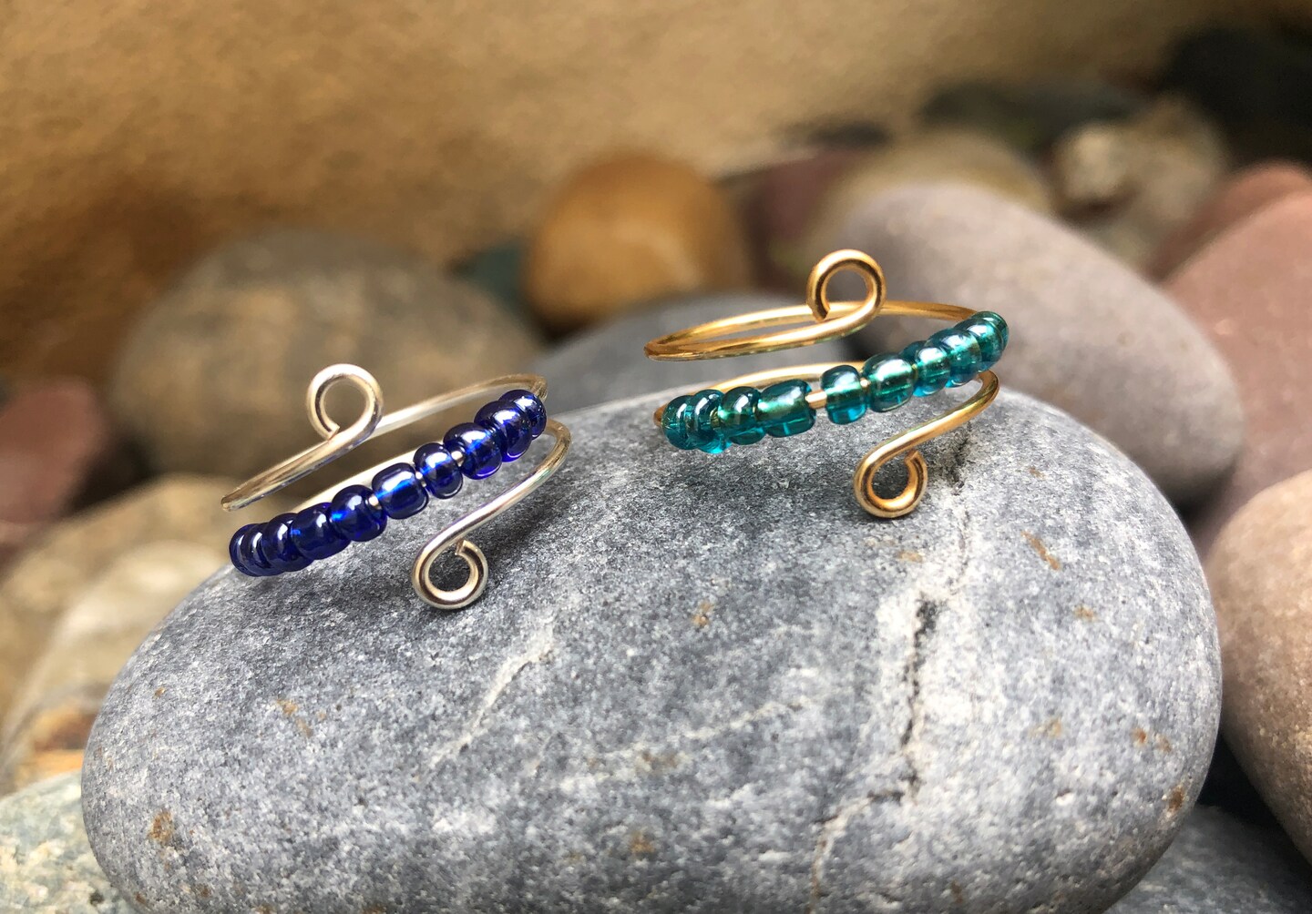 Rosary ring, fidget rings, sterling silver, gold fill, prayer ...