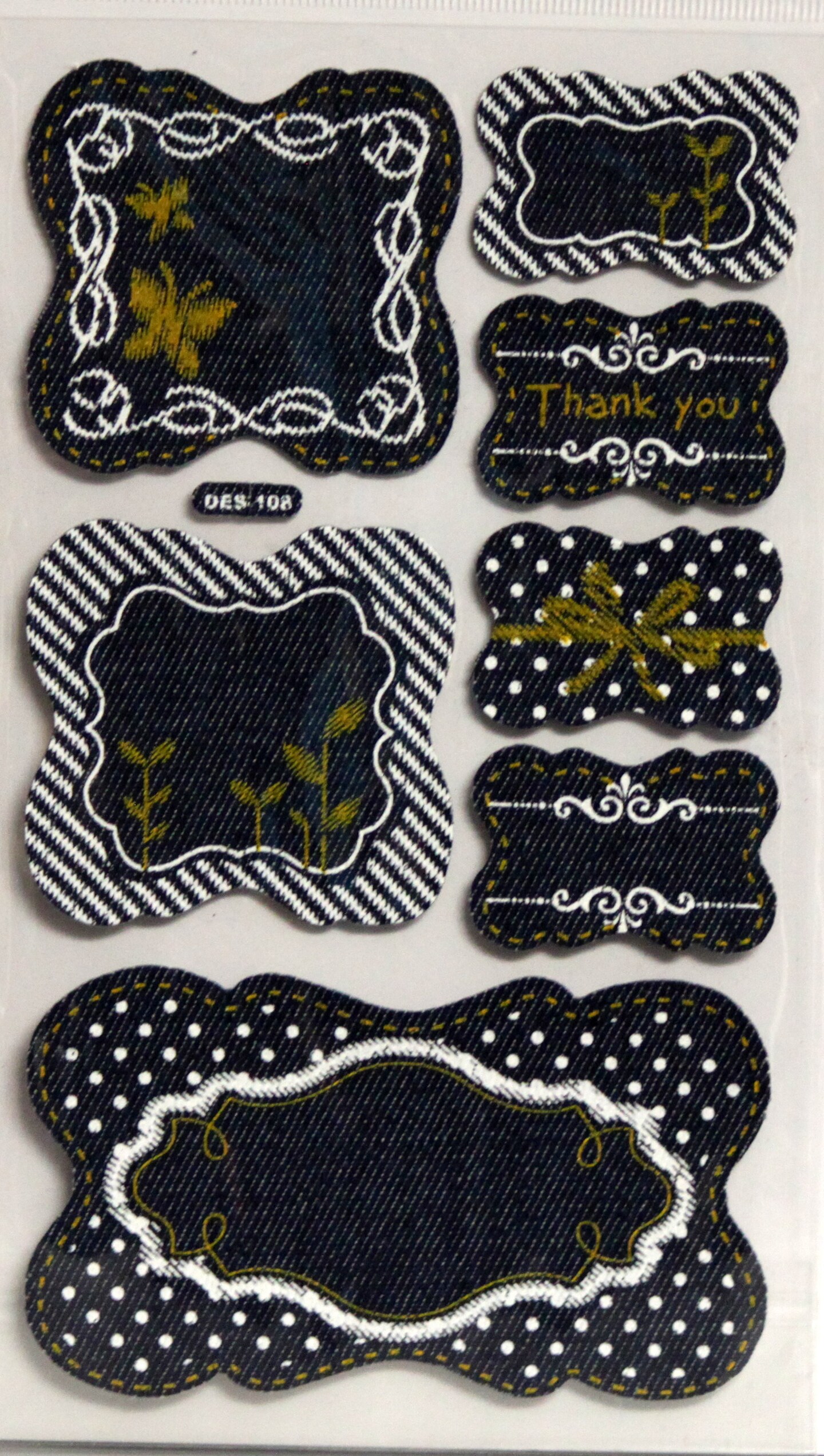 Designer Denim Cloth Stickers | Michaels