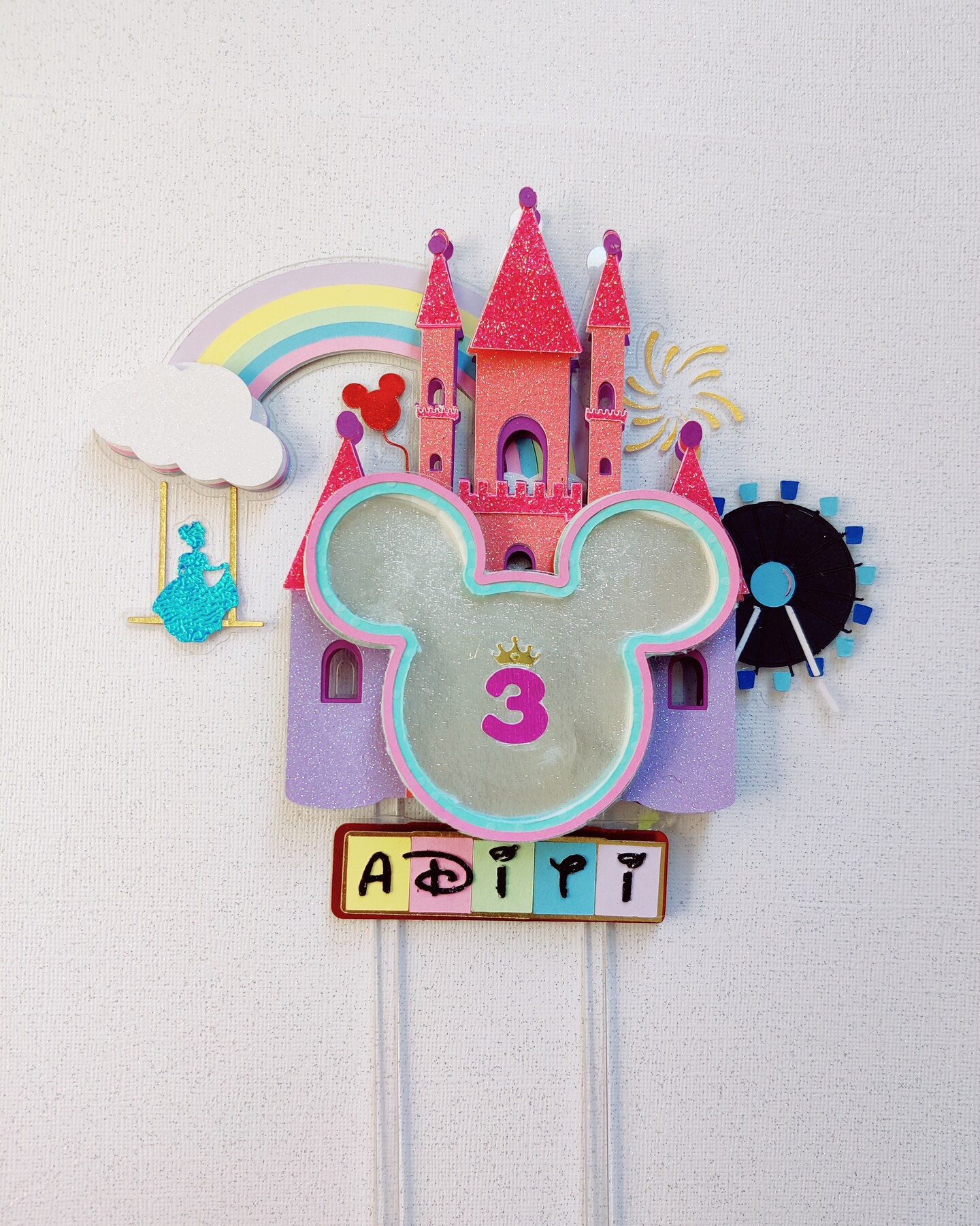 Disney Princess Cake Topper, castle cake topper, birthday cake toppers ...