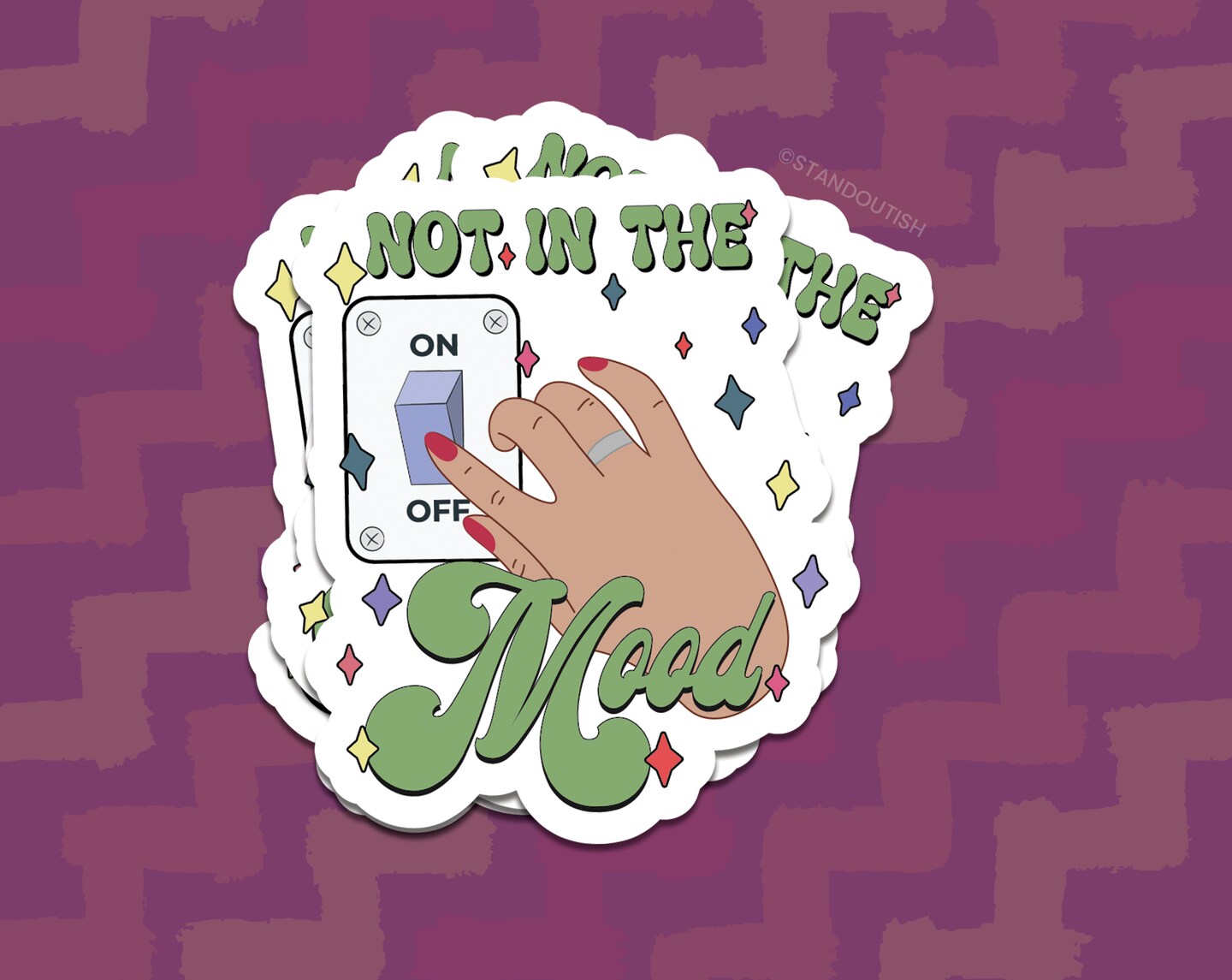 Not in the Mood Switch Off Sticker | Don't Bother Me Not Today Sticker ...