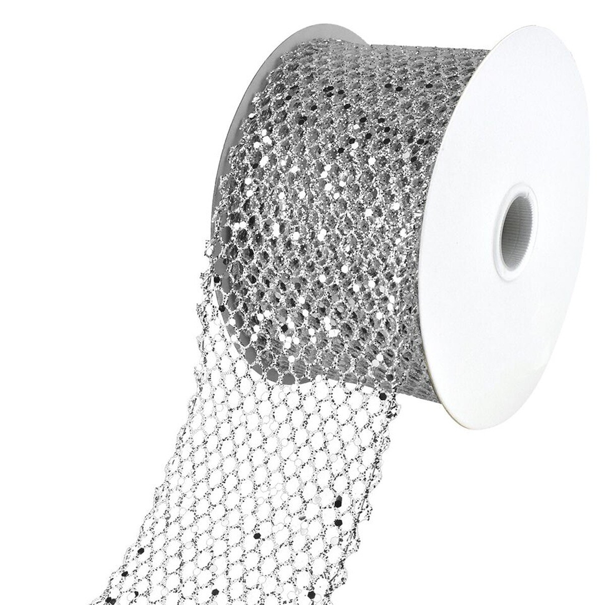 10 yards Dazzling Glitter Chunk Netting Wired Ribbon | Michaels