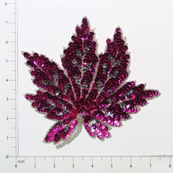 Maple Leaf Sequin Applique/Patch - SM302-8-1 | Michaels