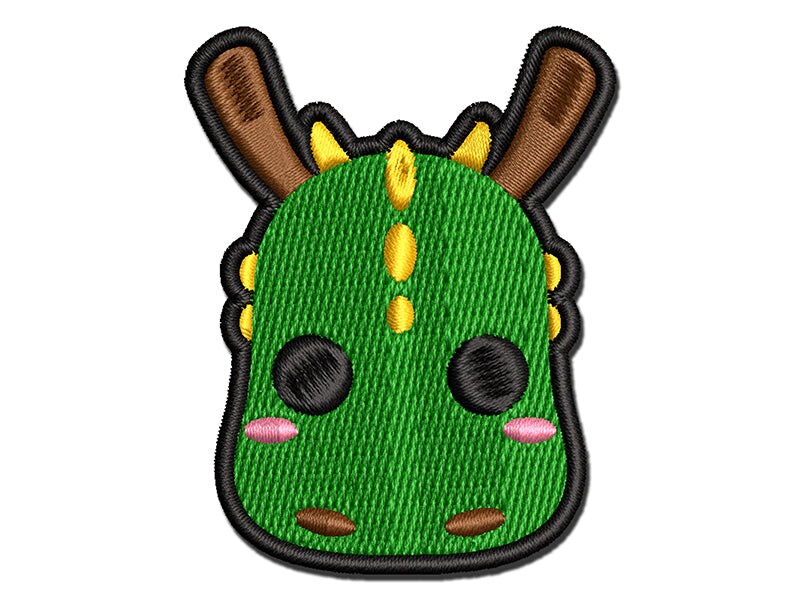 Charming Kawaii Chibi Dragon Face Blushing Cheeks Fantasy Multi-Color ...