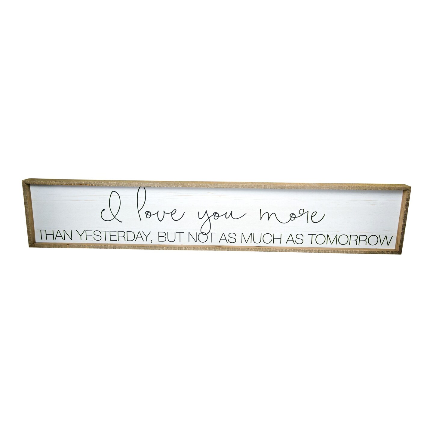 Creative Design 59" White and Black Rectangular "Love You More" Wall ...