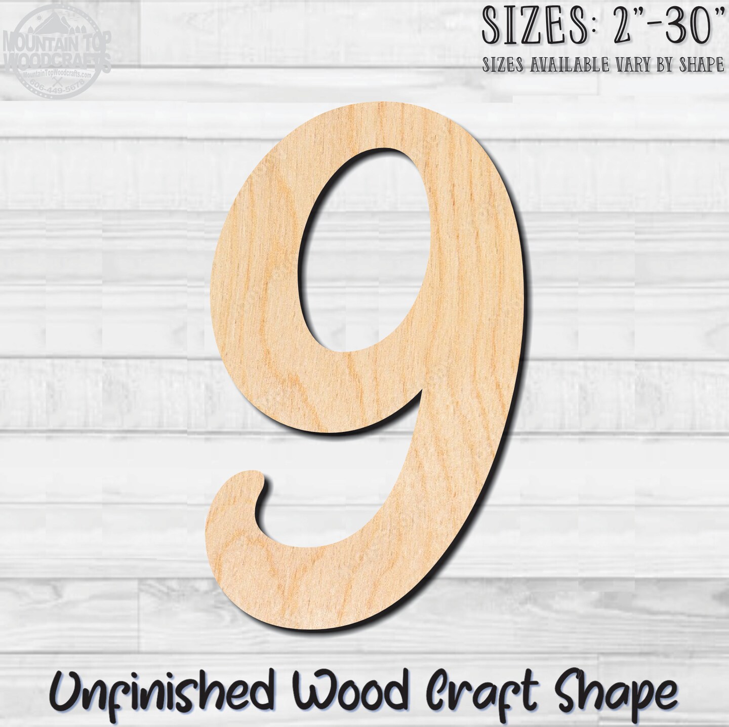 Script Number 9 Fancy Unfinished Wood Shape Blank Laser Engraved Cutout ... Script Number 9 Fancy Unfinished Wood Shape Blank Laser Engraved Cutout ...
