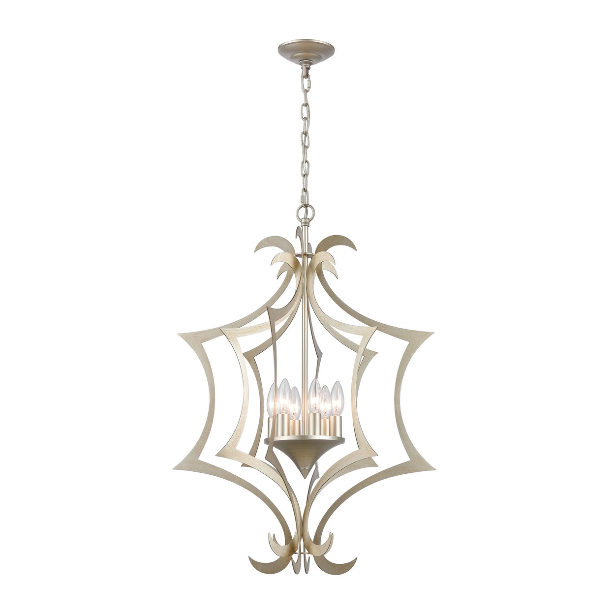Elk Showroom Delray 21 Wide 6-Light Pendant - Aged Silver | Michaels