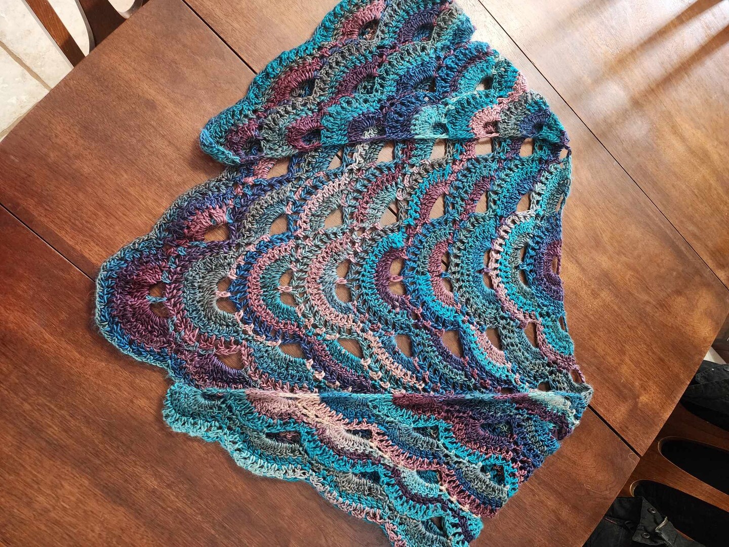 Handmade Crocheted Variegated Virus Shawl | MakerPlace by Michaels