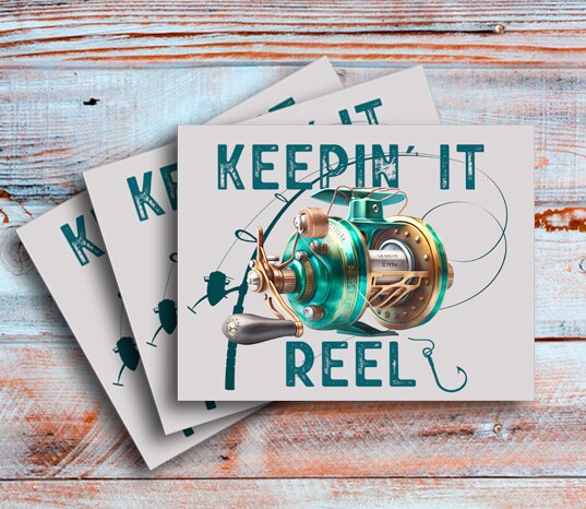 DTF Fishing "Keepin' It Reel", Custom DTF, Fishing Design, Direct To ...