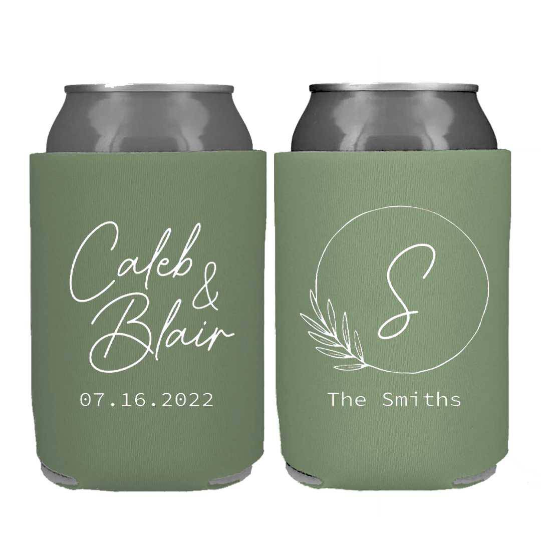 Personalized Wedding Can cooler, beer hugger, Stubby Cooler, engage ...