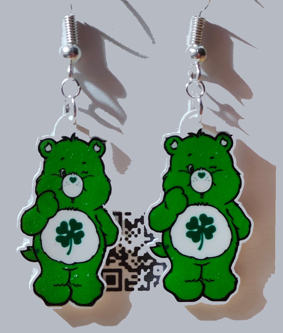 Lucky Bear Care Bear Fan Art Earrings | MakerPlace by Michaels