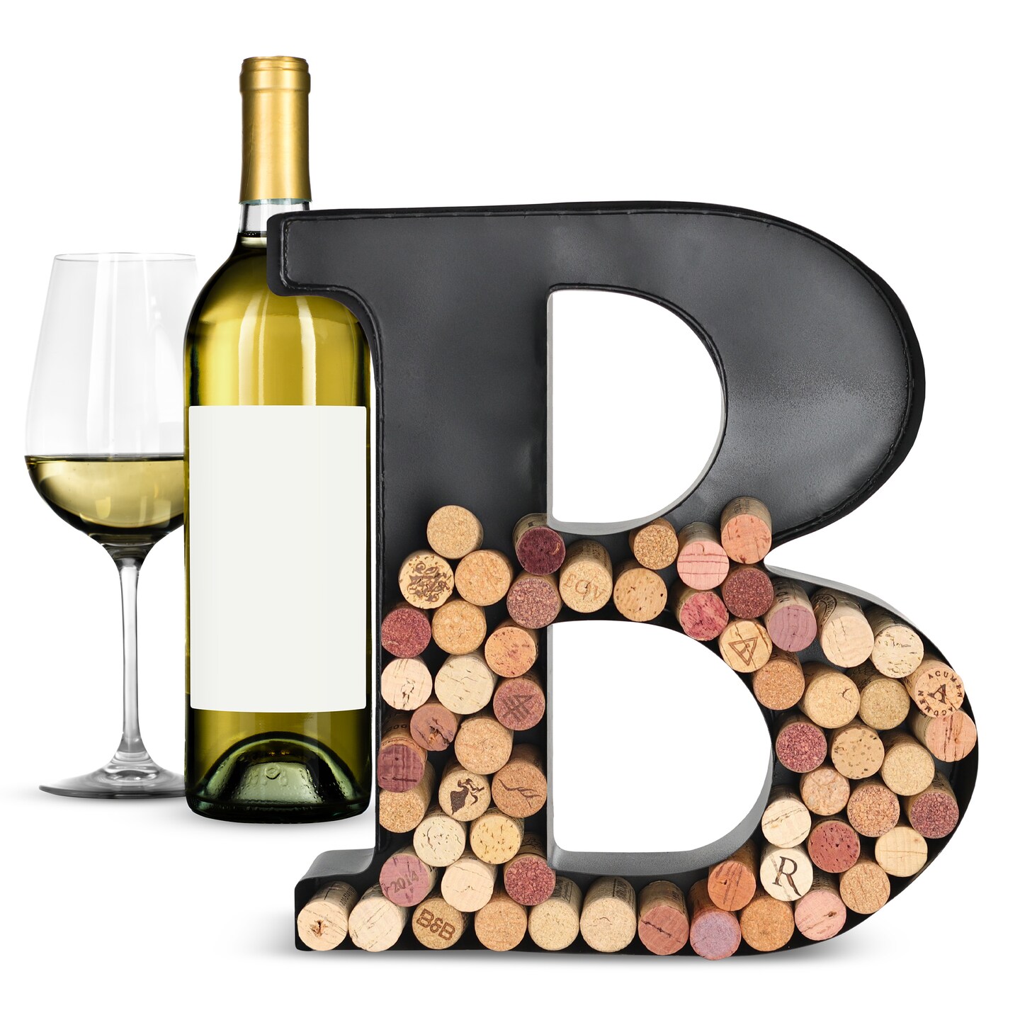 G Francis Letter Wine Cork Holder Decor Metal Container for Wine Corks ...