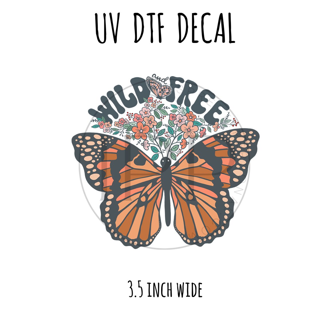 #271 -Wild Free Butterfly 3.5 inch wide UV DTF decal | Michaels