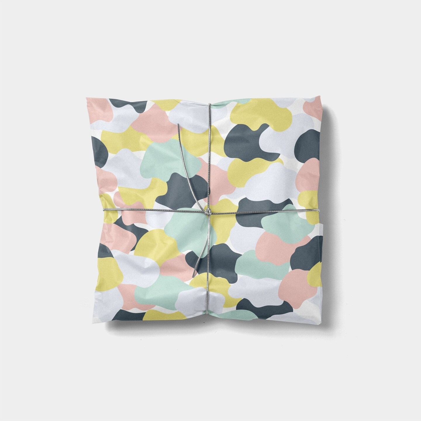 Pastel and Gray Pop Camo Gift Wrap | Michaels