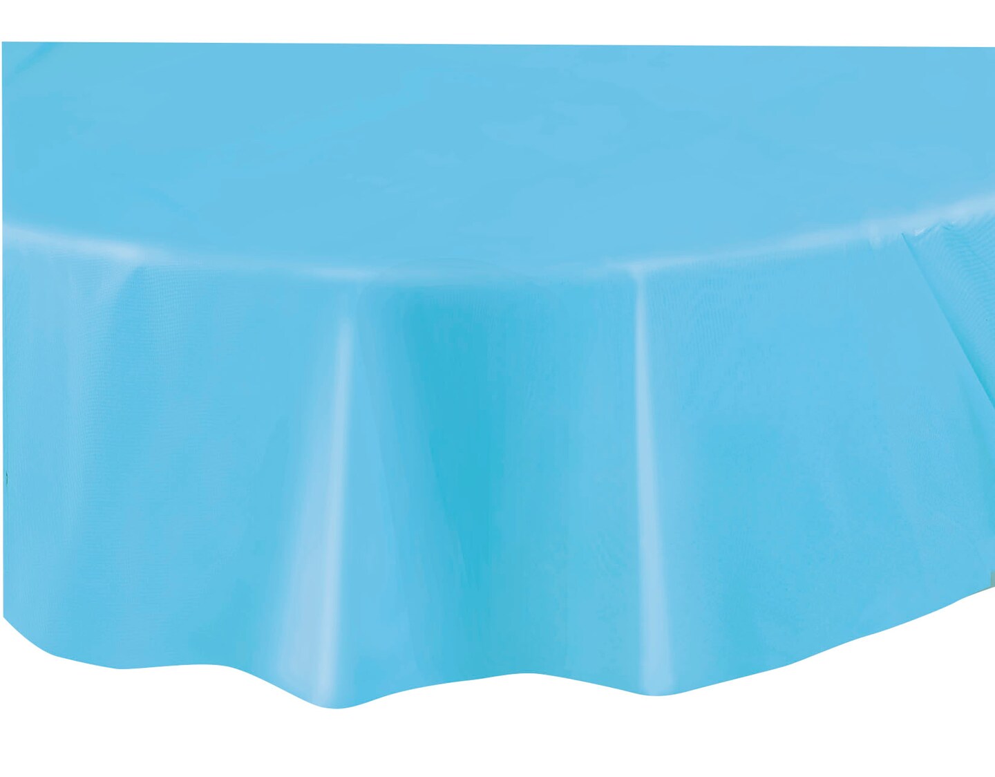Powder Blue Solid Round Plastic Table Cover, 84", 1ct | Michaels
