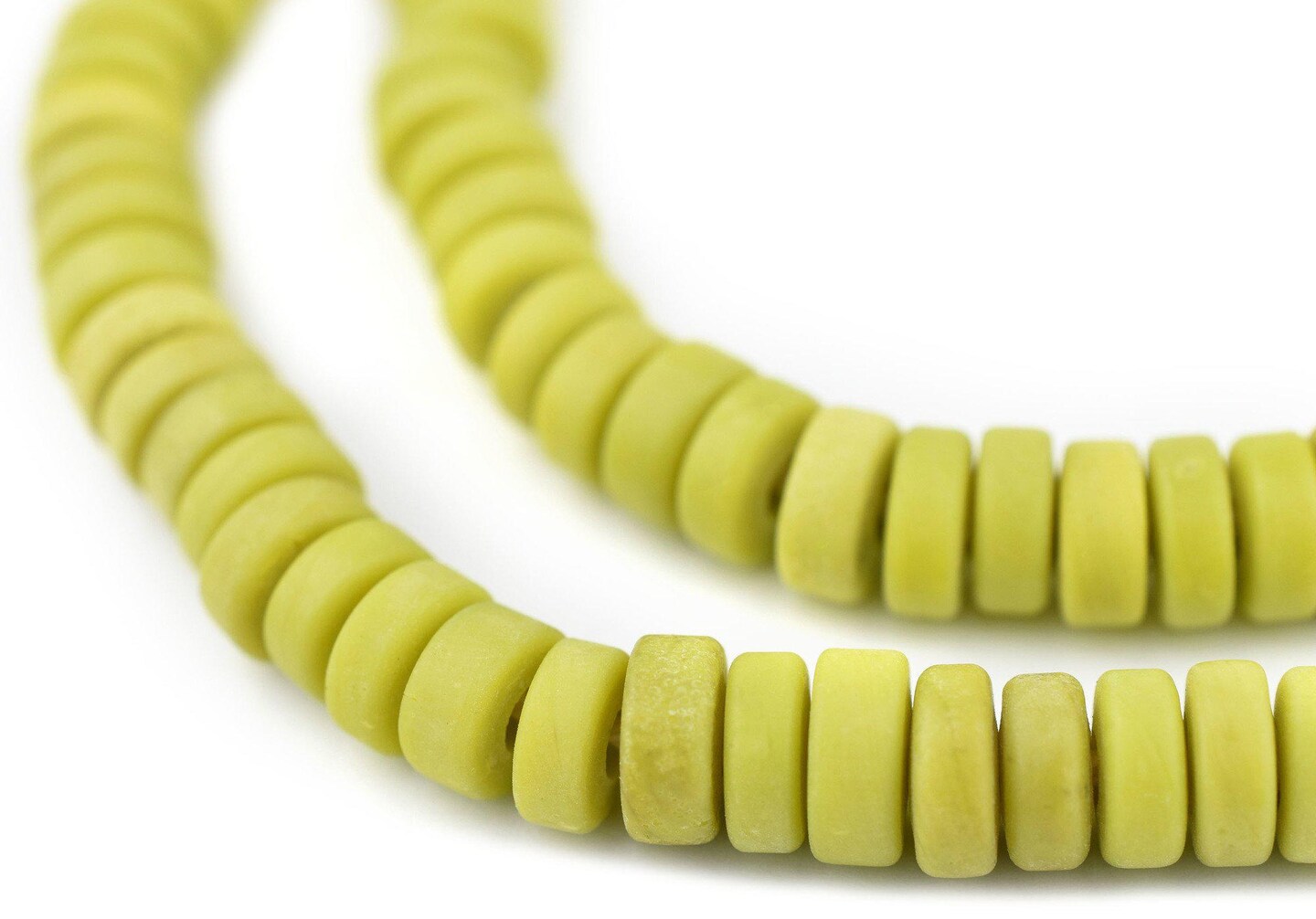 TheBeadChest Lime Green Java Glass Button Beads (8mm) | Michaels