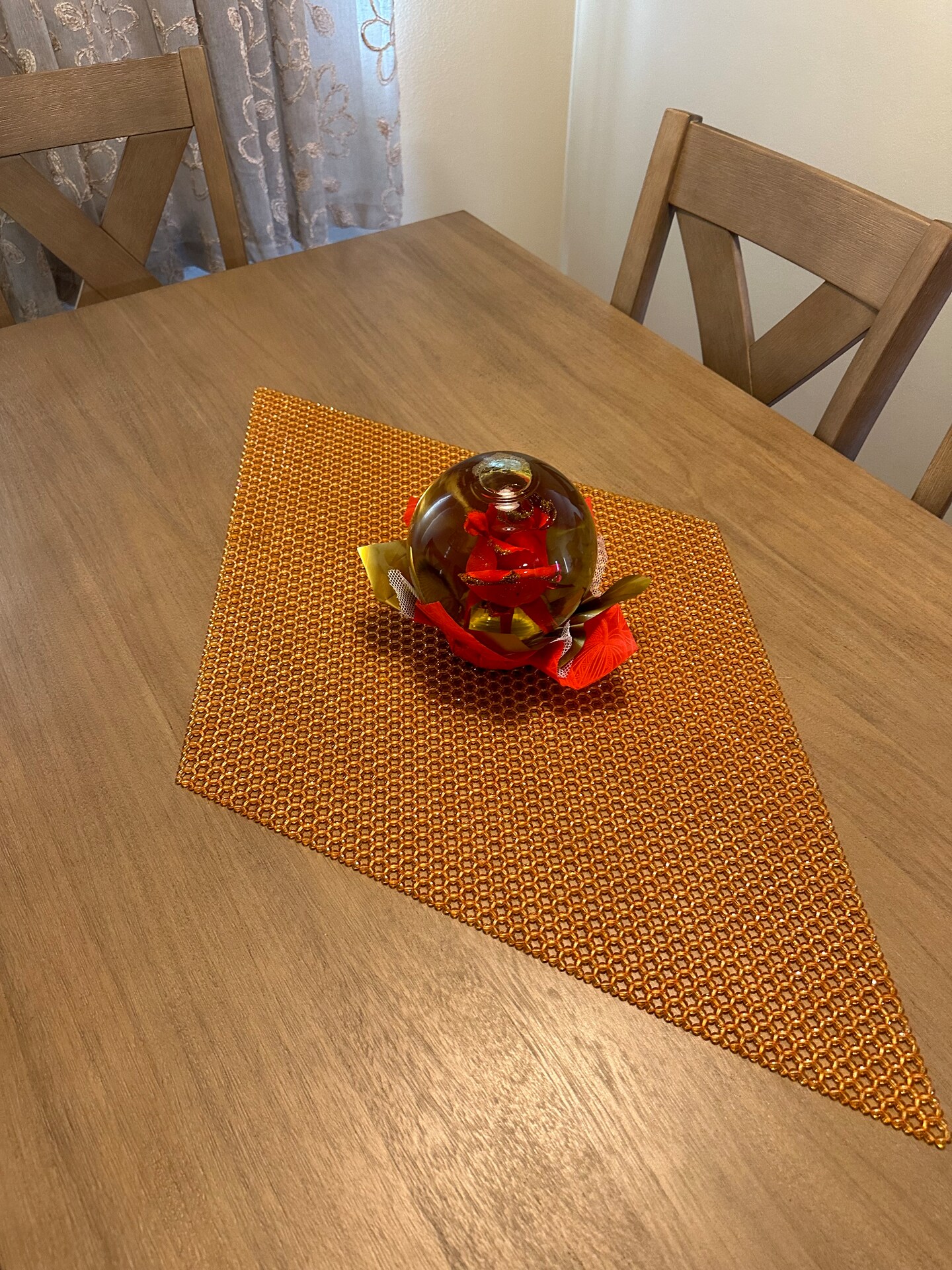 Handmade Table Runner Super Groovy Glass Bead Table Runner 20x 36 ...