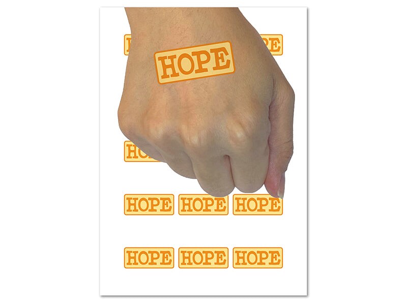 Hope Fun Text Temporary Tattoo Water Resistant Fake Body Art Set ...
