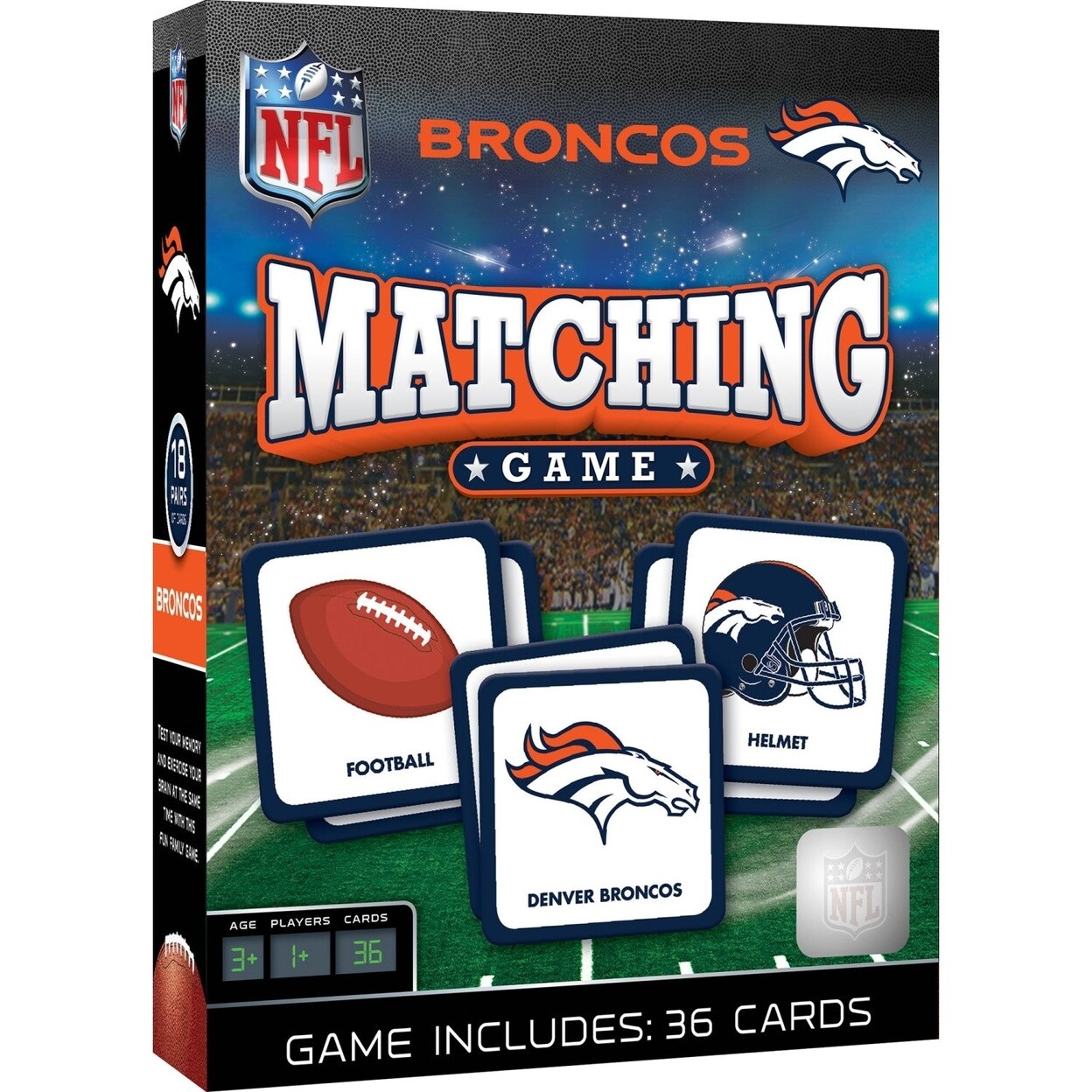 Masterpieces Nfl Denver Broncos Matching Game Family Fun 3 And Up ...