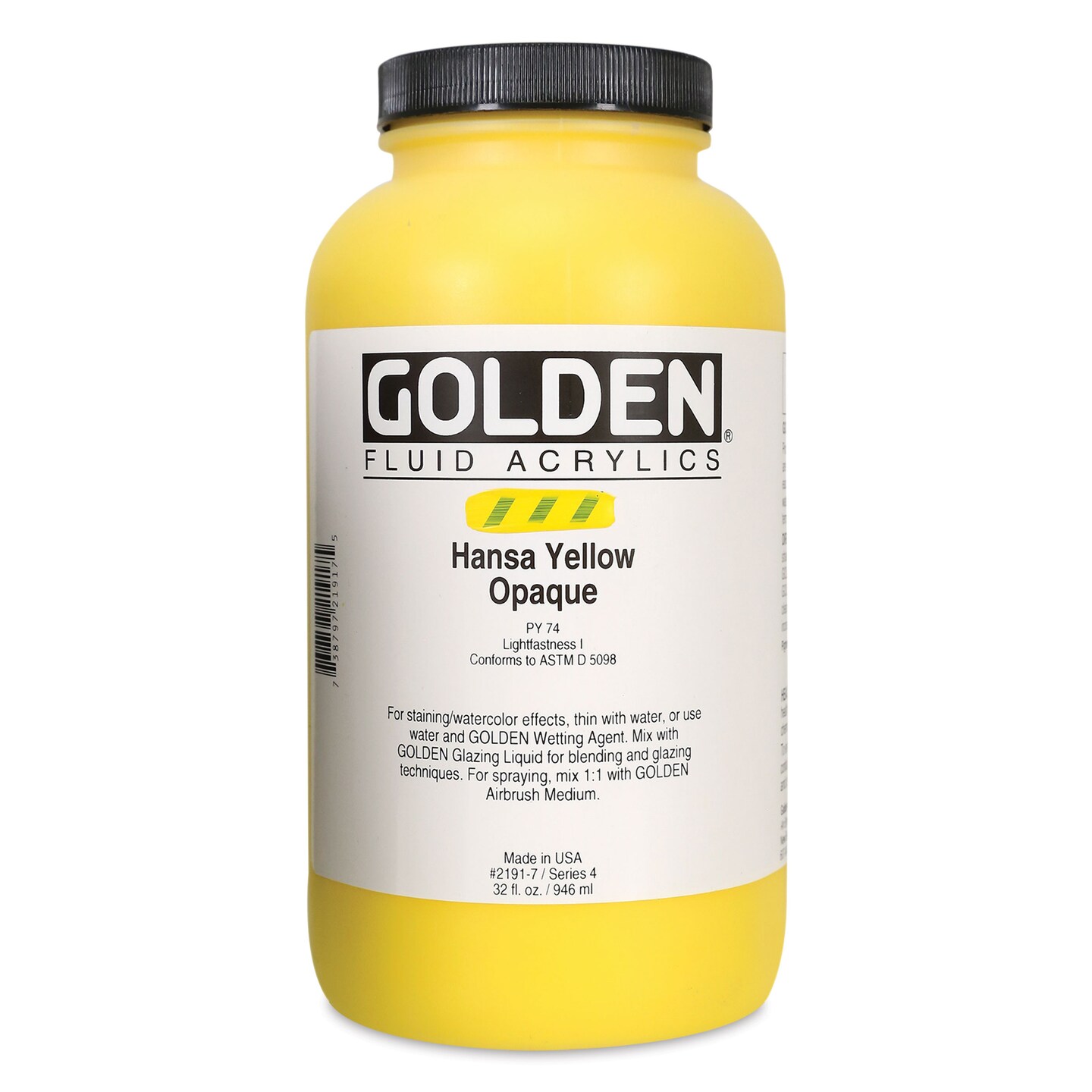 Golden Fluid Acrylics - Hansa Yellow Opaque, 32 oz, Jar | Michaels