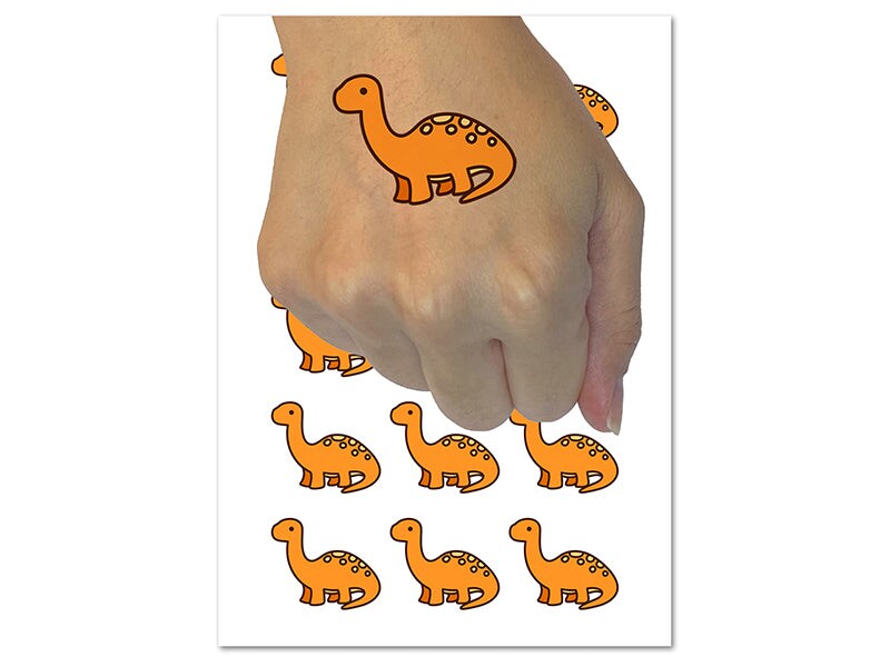 Baby Nursery Brontosaurus Dinosaur Temporary Tattoo Water Resistant ...