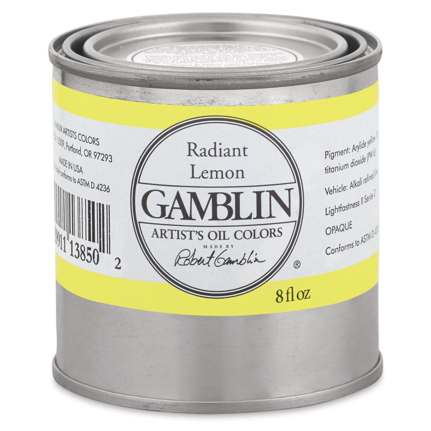 Gamblin Artist's Oil Color - Radiant Lemon, 8 oz Can | Michaels
