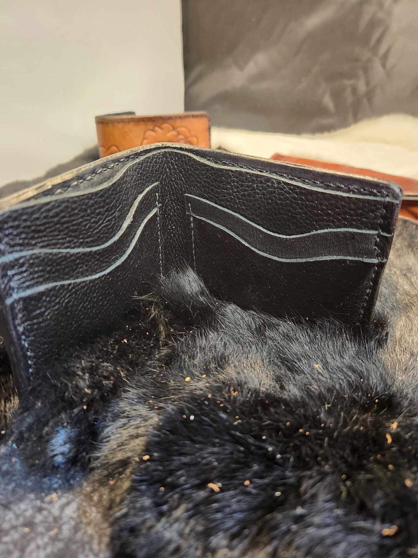 Tooled Leather Wallet, Old Fashioned Leather Wallet, Vintage Style ...