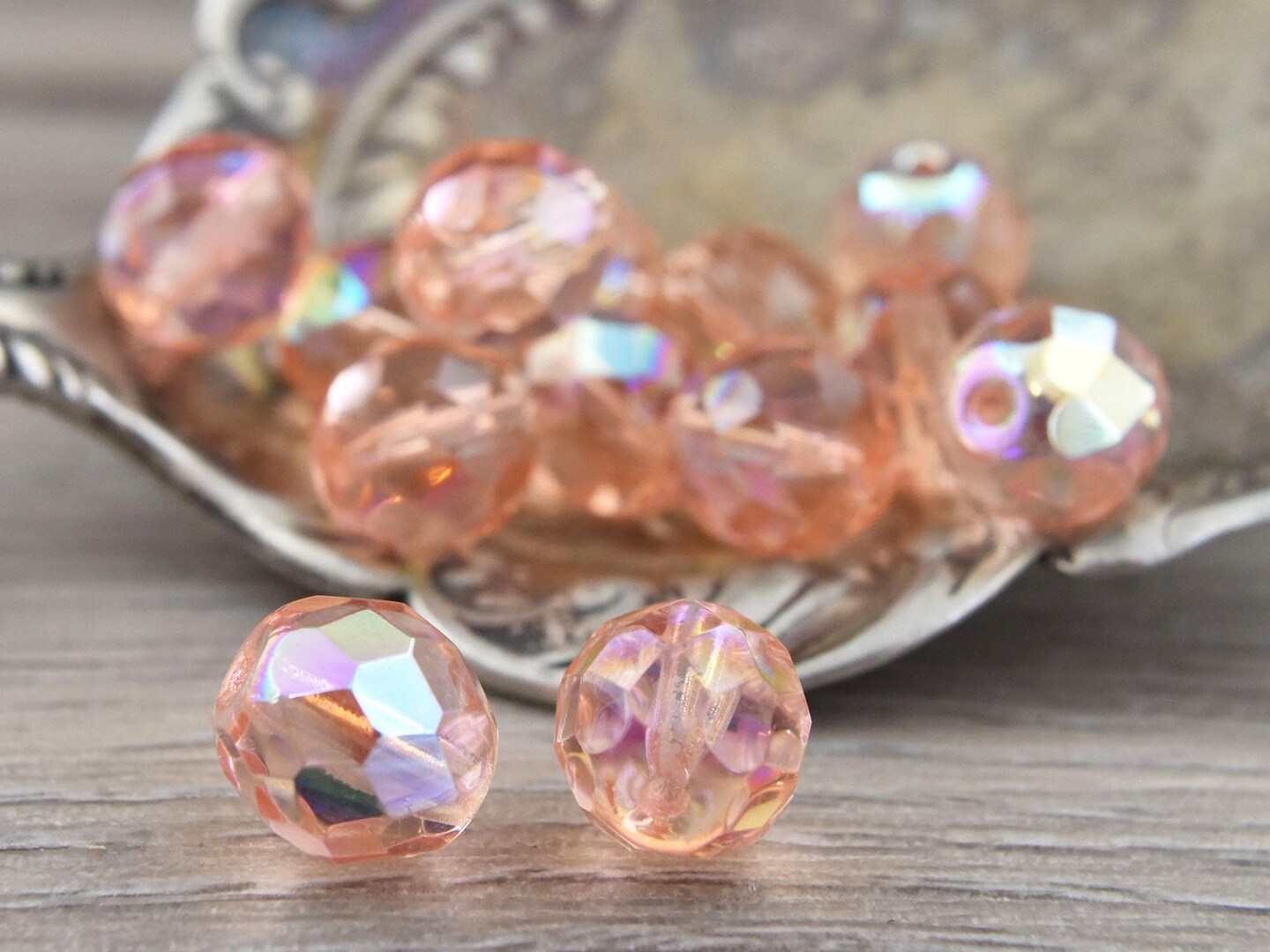 10mm Tea Rose AB Fire Polished Round Beads (16" Strand) | Michaels