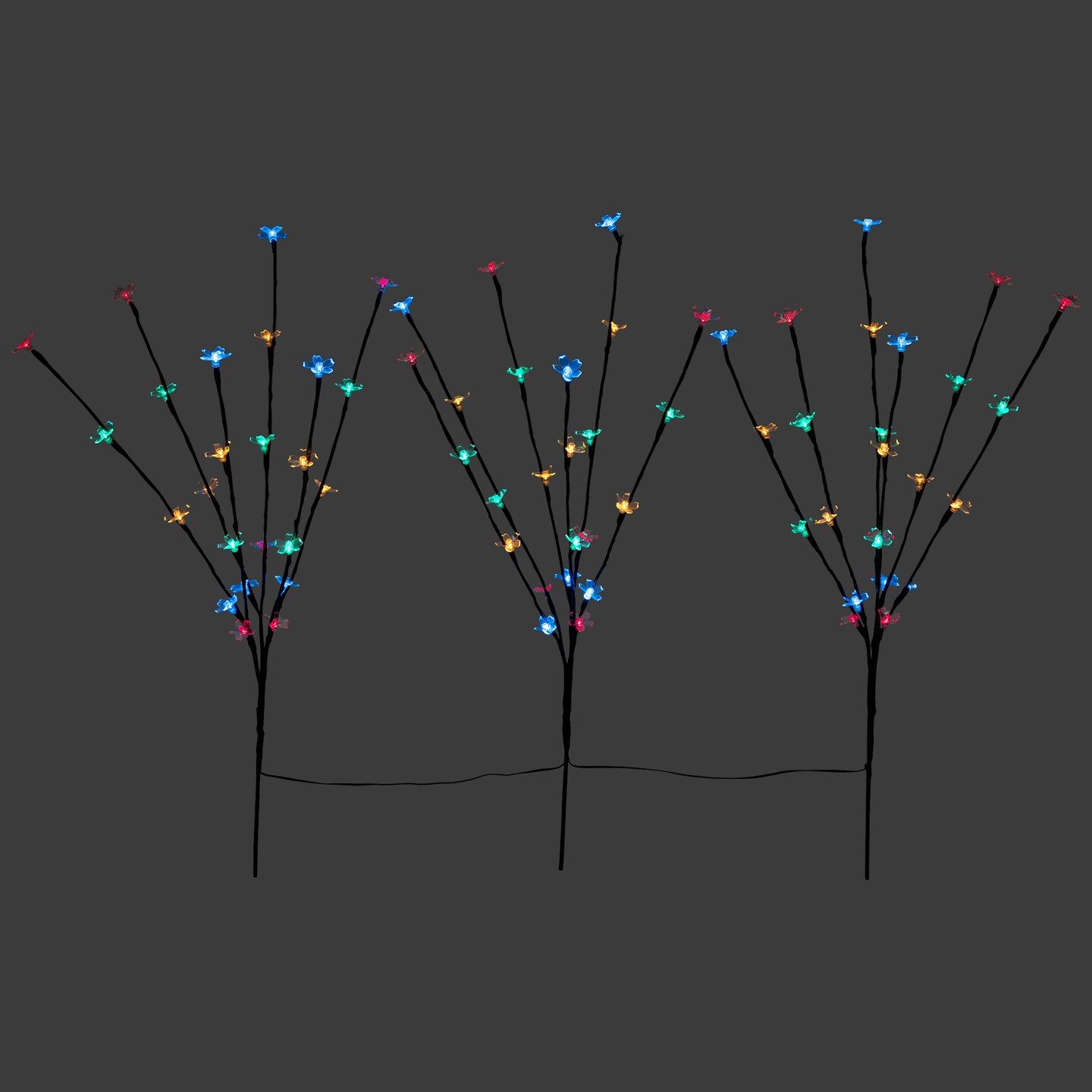 Northlight Set of 3 Pre-Lit Cherry Blossom Artificial Tree Branches ...
