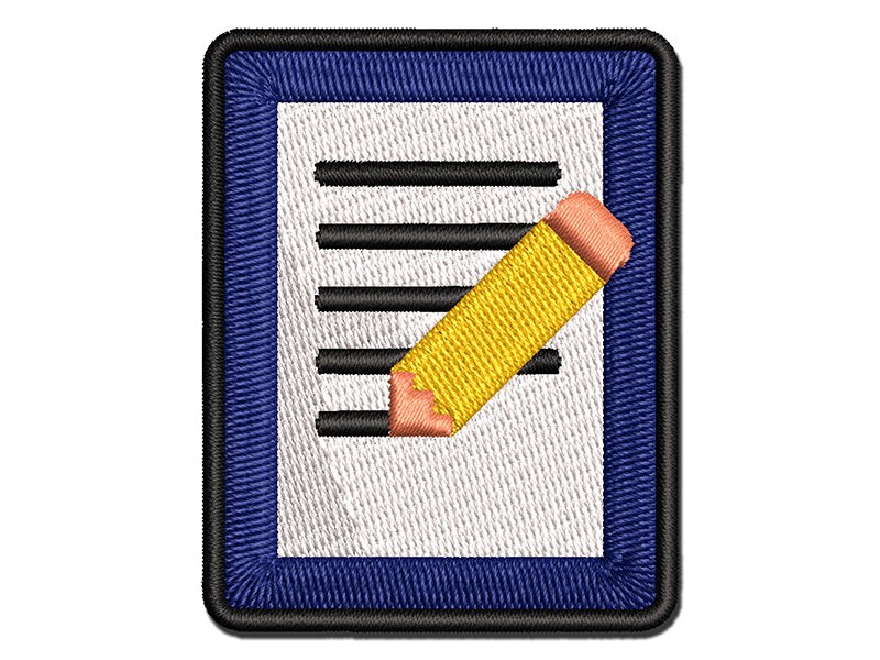 Writing Symbol Multi-Color Embroidered Iron-On or Hook & Loop Patch ...