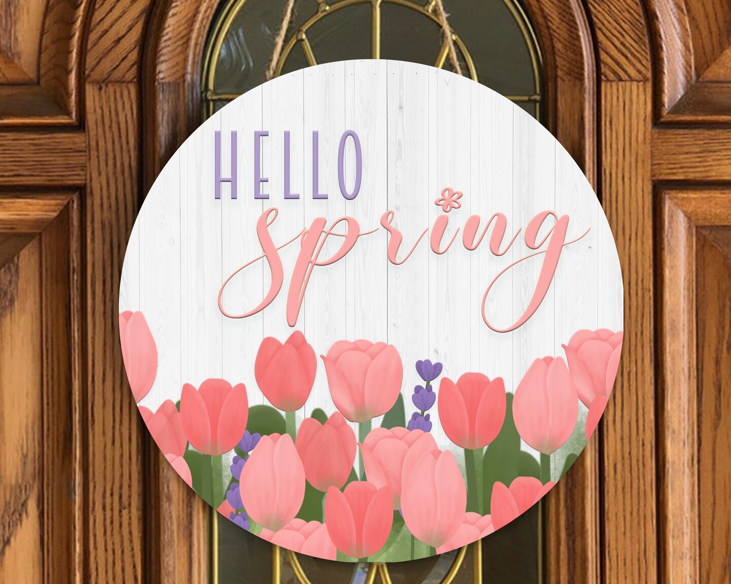 Hello Spring Sign, Spring Wood Framed Sign, Farmhouse Spring Decor ...