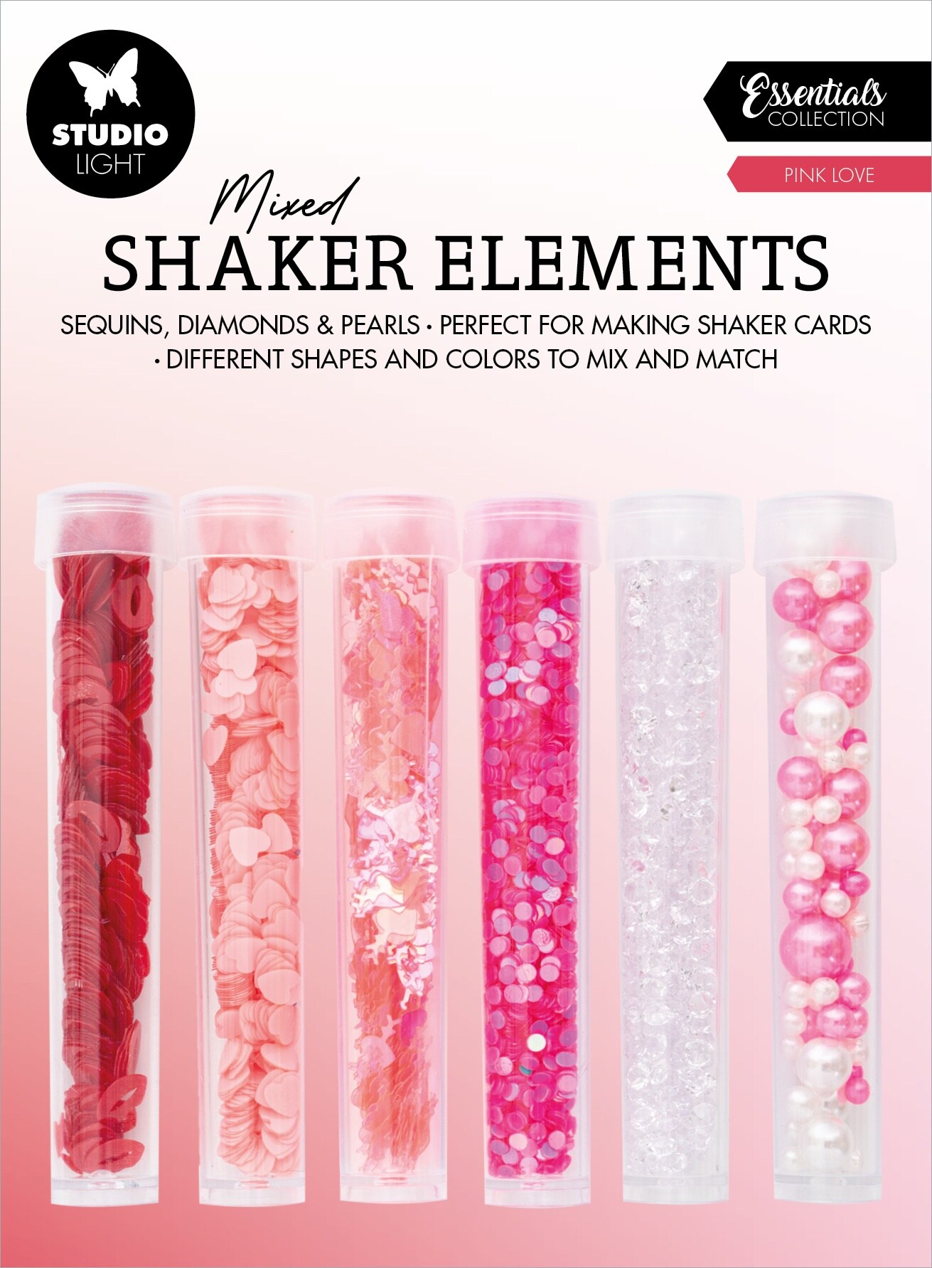 Studio Light Essential Shaker Elements 6/Pkg-Nr. 17, Pink Love | Michaels