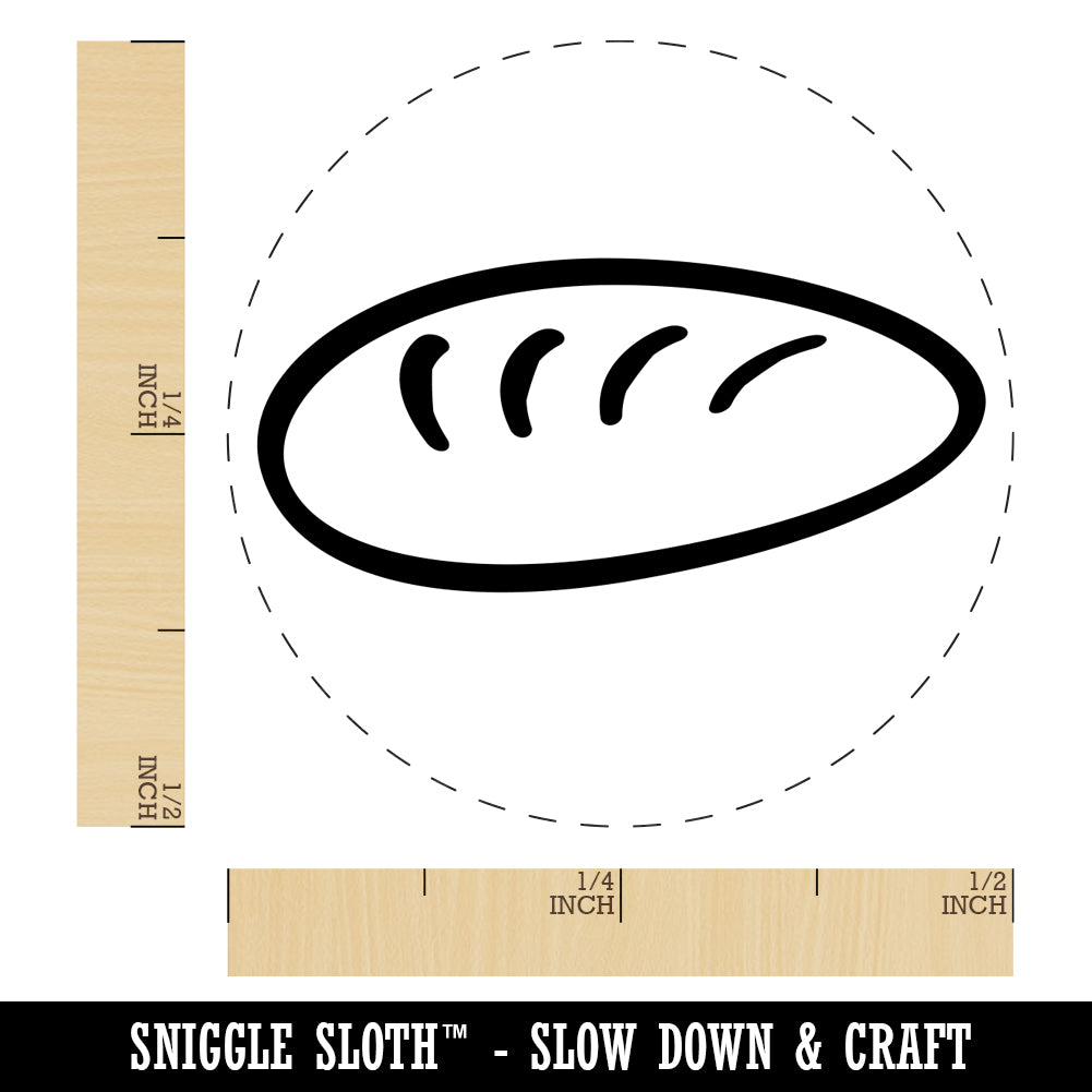 Loaf of Bread Doodle Self-Inking Rubber Stamp for Stamping Crafting ...