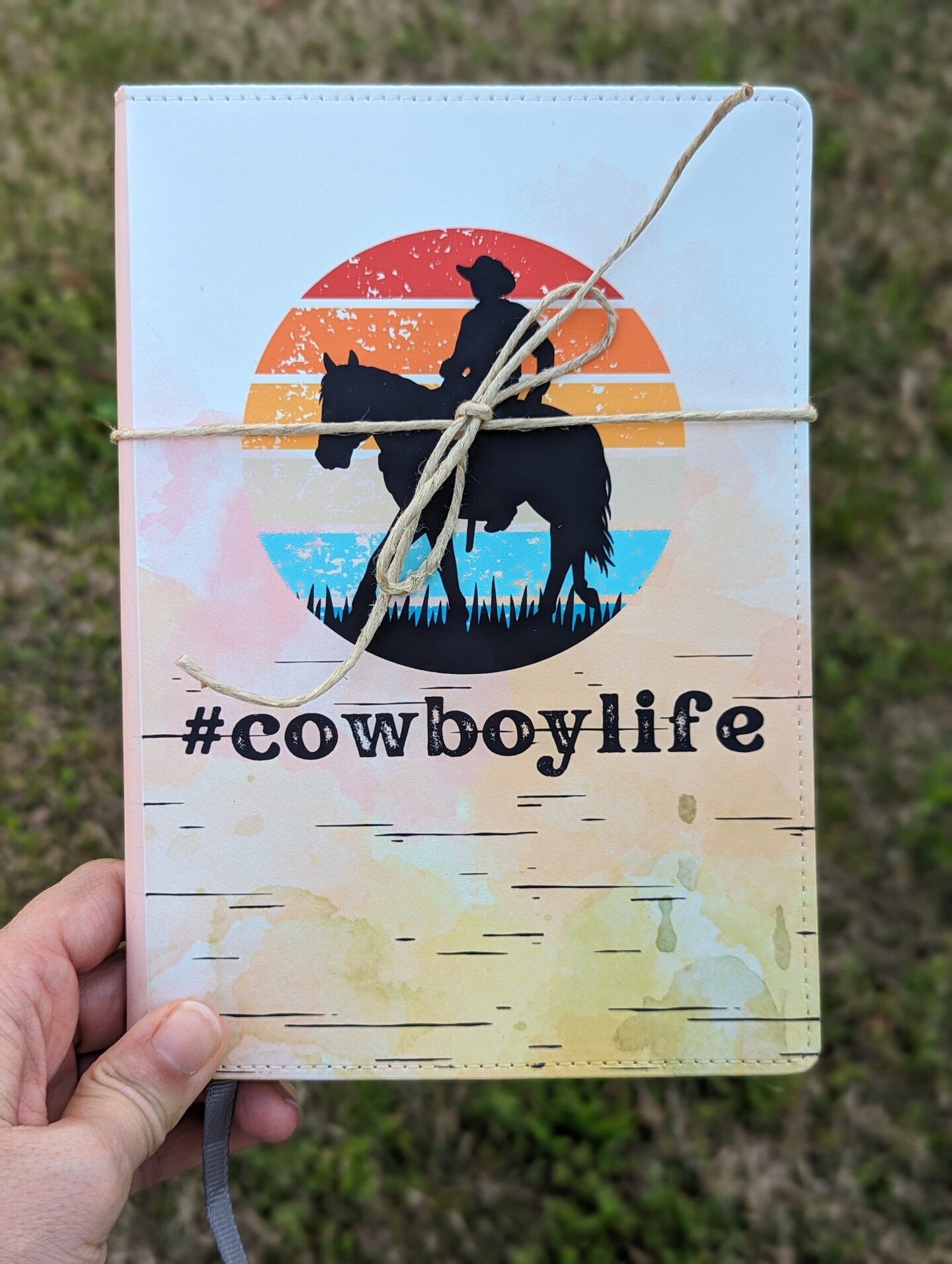 Cowboy Life Journal, Diary, Western Theme Notebook, Cowboy Silhouette ...
