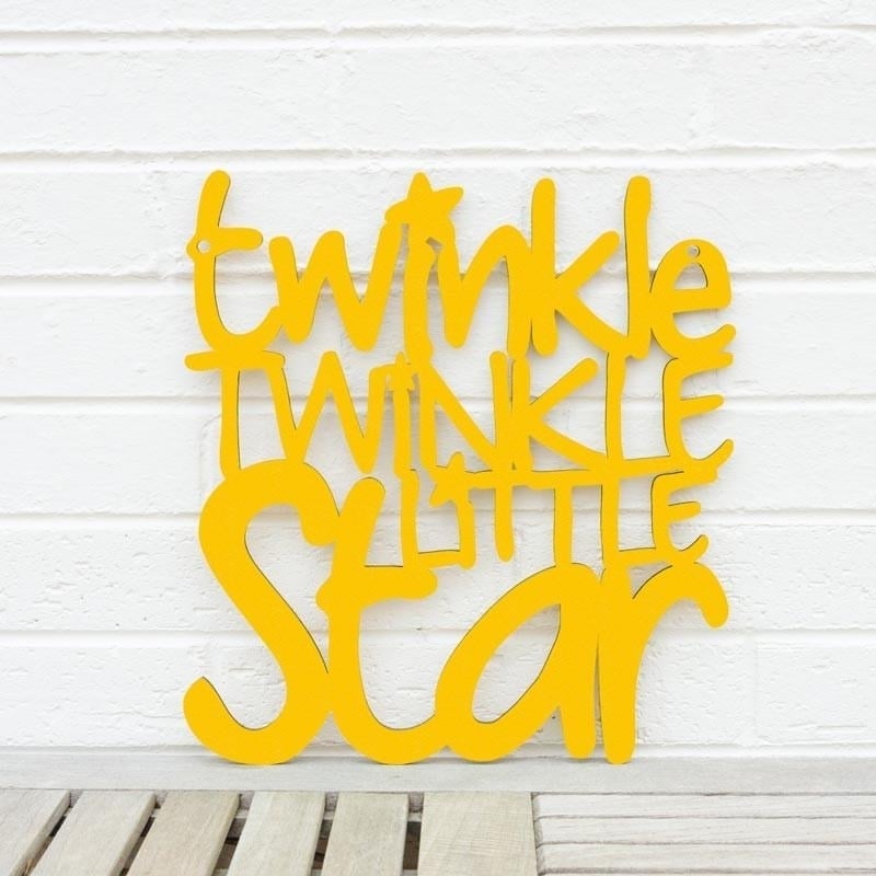 Spunky Fluff Twinkle Twinkle Little Star Nursery Rhyme Song Lyrics Art ...